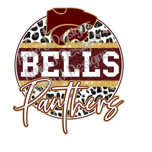 Bells Panthers Mascot Version Glitter Texas PNG Sublimation - Etsy