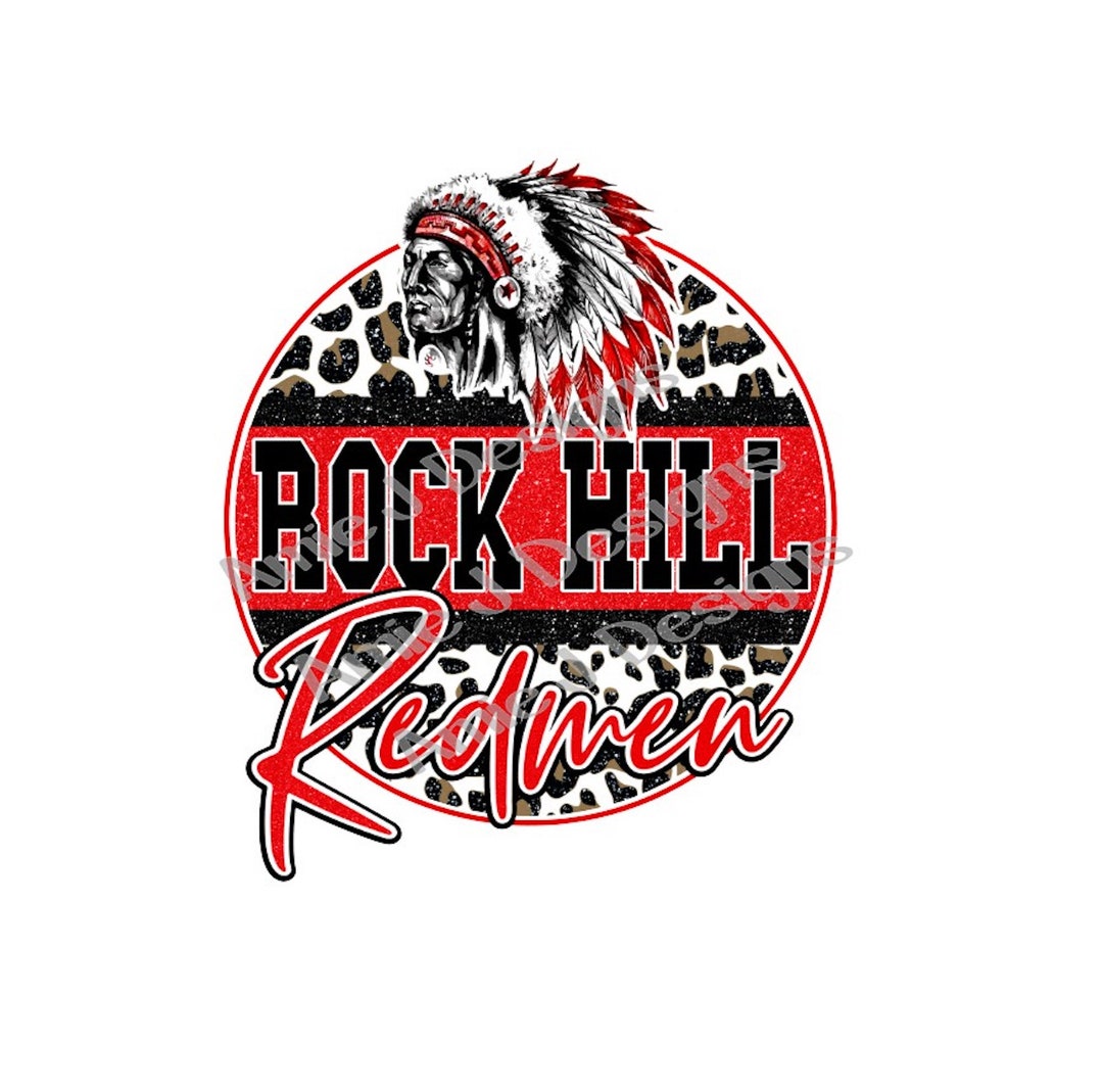 Rock Hill Redmen Mascot Glitter Circle Ohio PNG Sublimation - Etsy