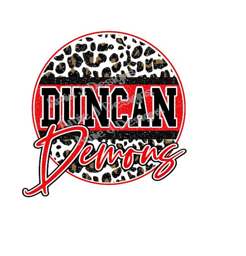 Duncan Demons Mascot Version 2 Glitter Oklahoma PNG - Etsy