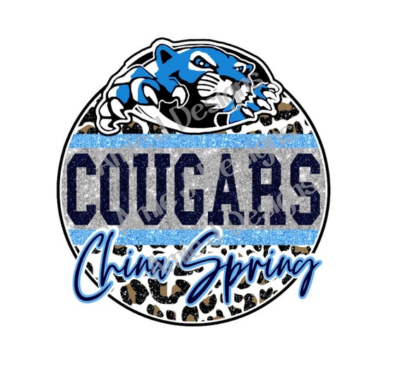 China Spring Cougars Mascot Version Glitter Texas PNG - Etsy