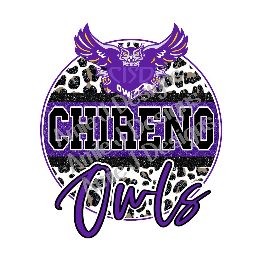Chireno Owls Mascot Version Glitter Texas PNG Sublimation Design ...