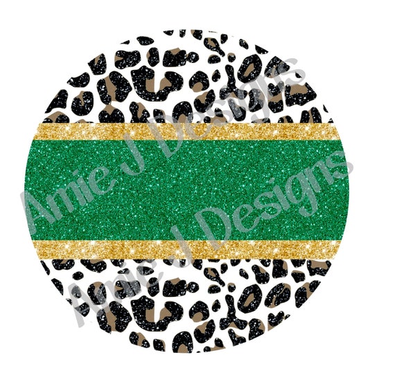Green Gold Glitter Circle PNG Sublimation Design Digital | Etsy