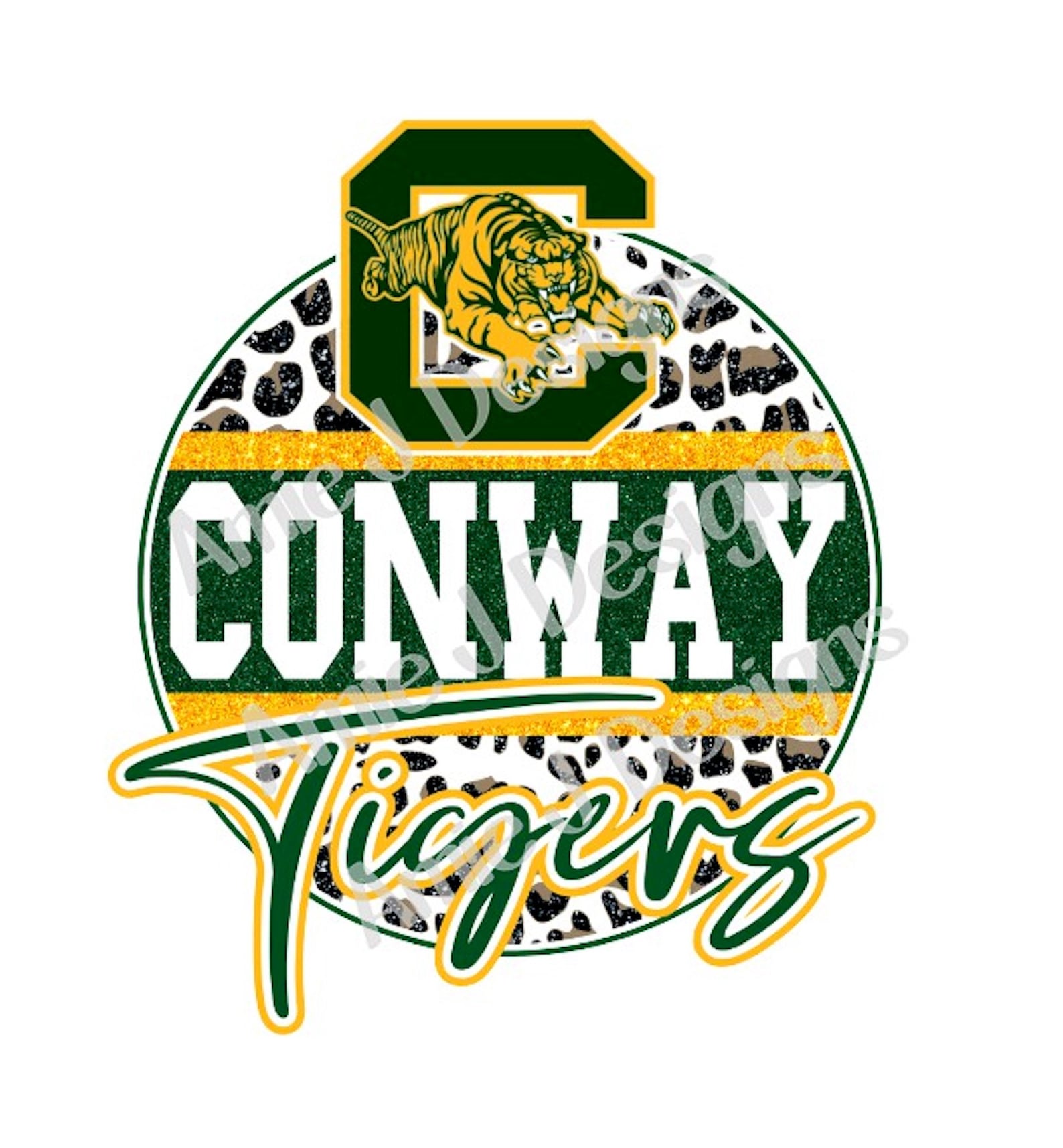 Conway Tigers Mascot Version Glitter South Carolina PNG - Etsy