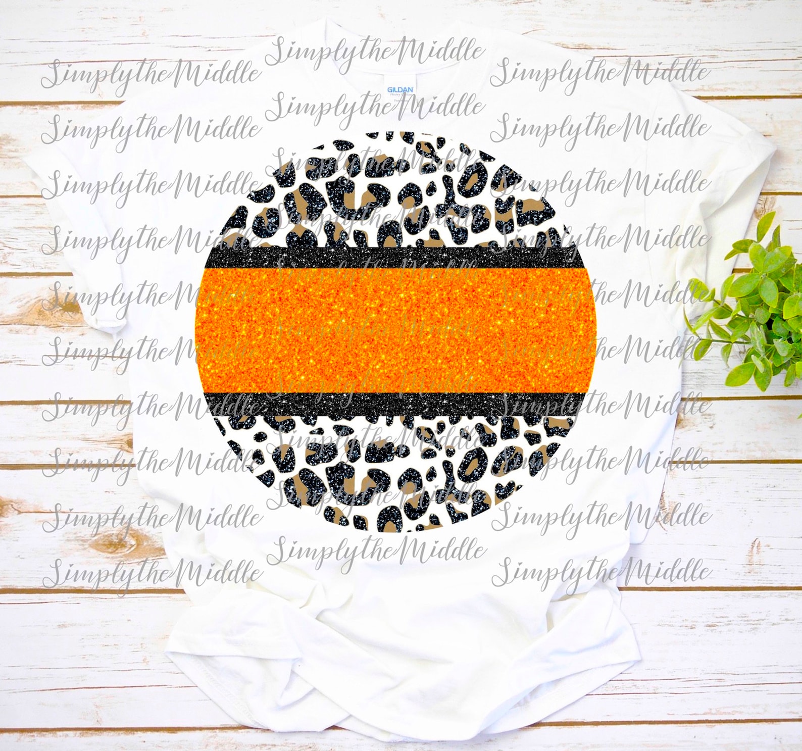 Orange Leopard Glitter Circle PNG Sublimation Design Digital | Etsy