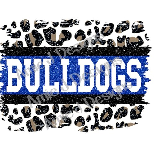 Bulldogs PNG Download Blue Bulldogs Digital Art Download - Etsy
