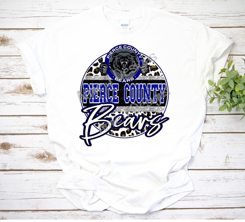 Pierce County Bears Mascot Version Glitter Texas PNG - Etsy