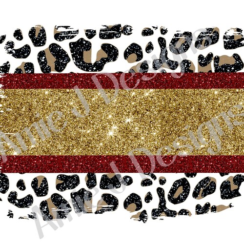 Brush Stroke Sublimation PNG File Glitter Leopard Maroon & - Etsy