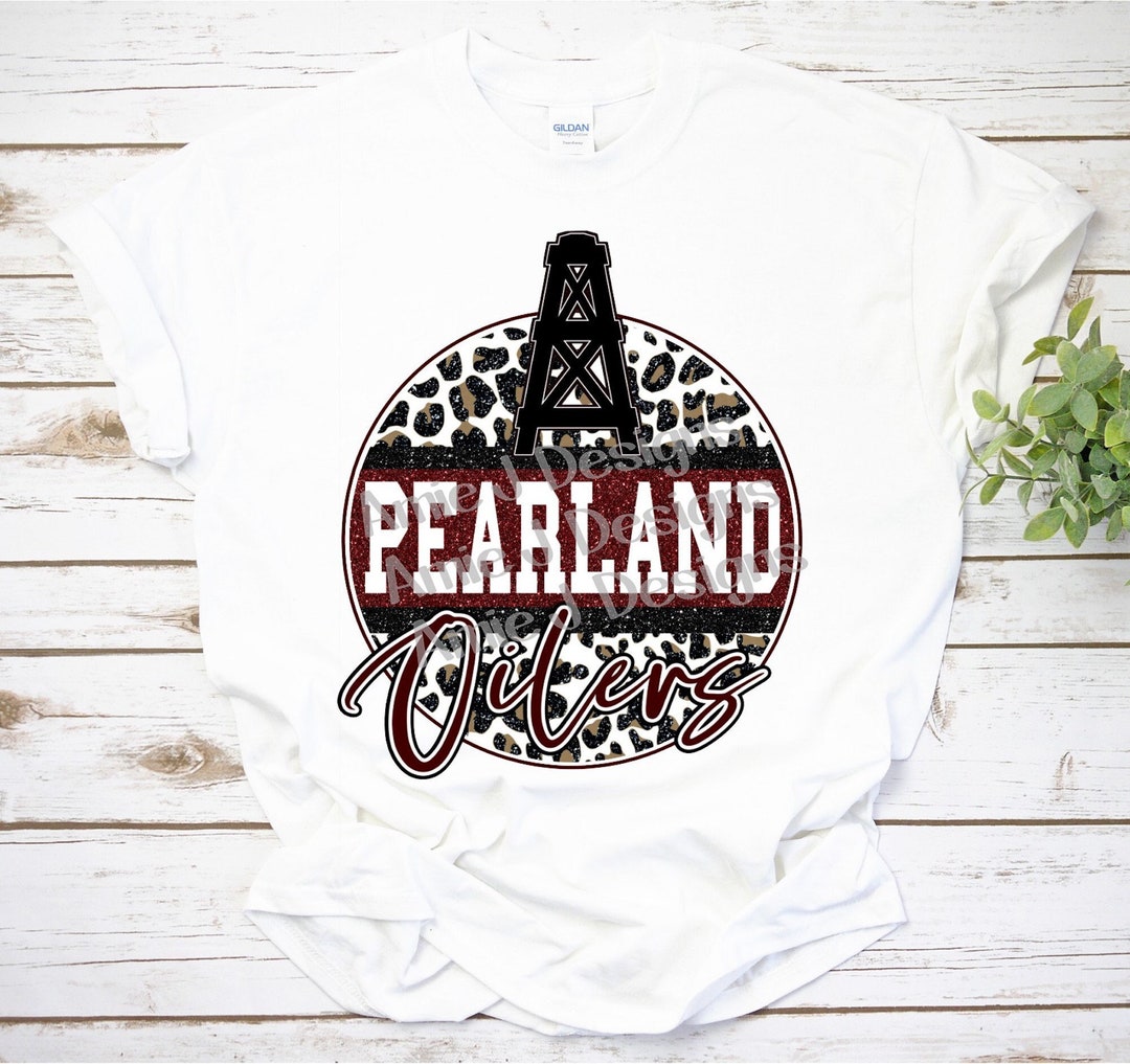 Pearland Oilers Mascot Glitter Circle Texas PNG Sublimation Design ...