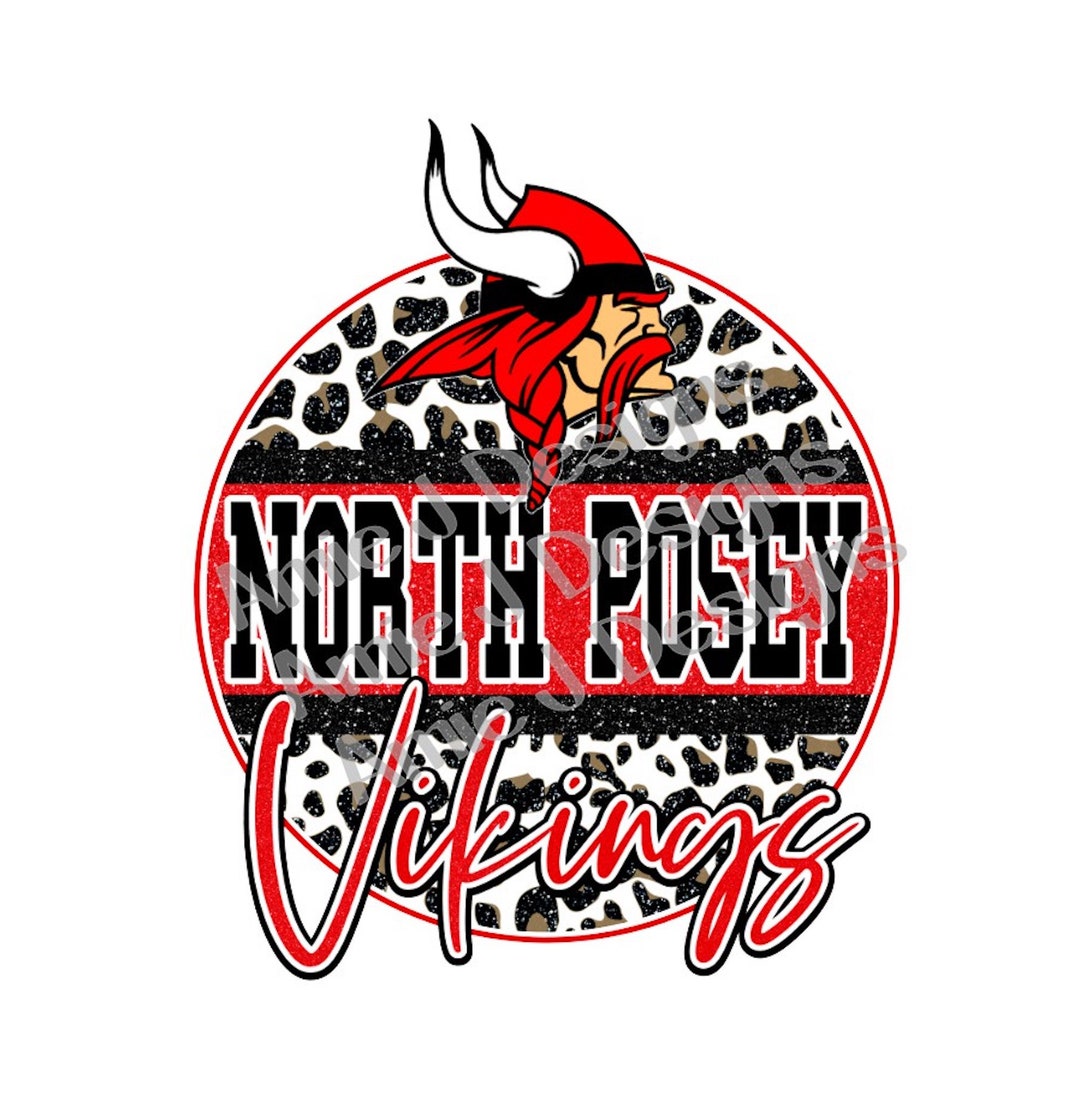 North Posey Vikings Mascot Version Glitter Indiana PNG - Etsy
