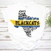 Bay City Blackcats Blue and Yellow Glitter Texas PNG - Etsy