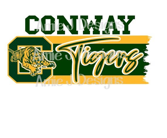 Conway Tigers Jagged Mascot South Carolina PNG Sublimation - Etsy