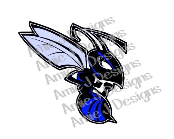 Blue Hornet Mascot