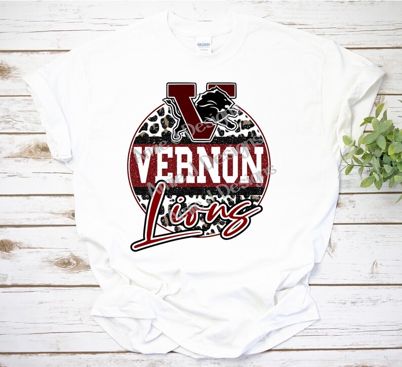 Vernon Lions Mascot Glitter Circle Texas PNG Sublimation - Etsy