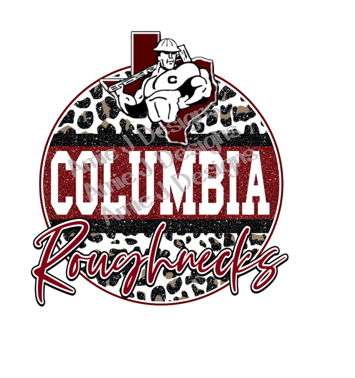 Columbia Roughnecks Mascot Version Glitter Texas PNG - Etsy