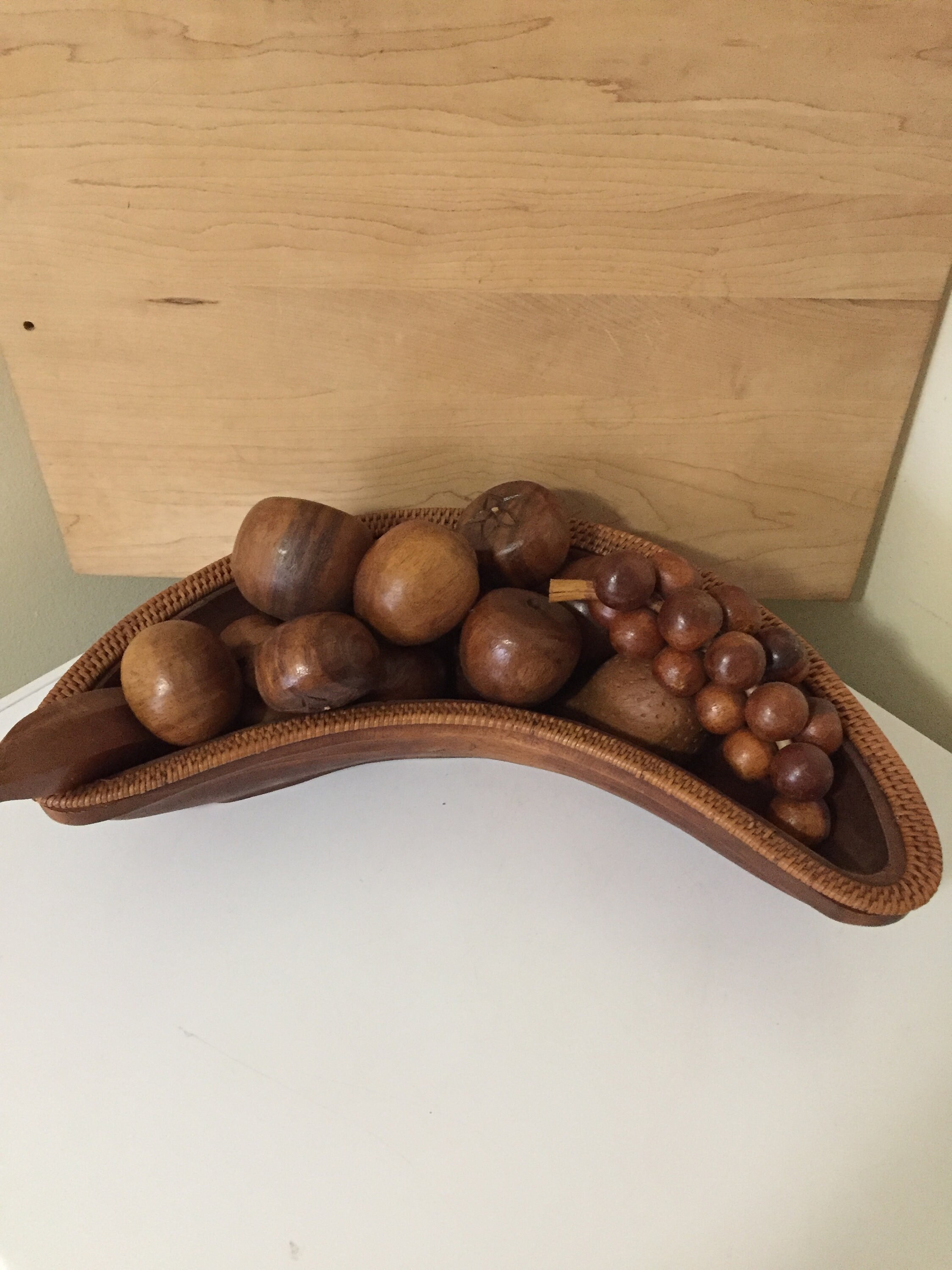 Vintage Wooden Fruit Bowl Wooden Fruit Wood Bowl Fruit - Etsy