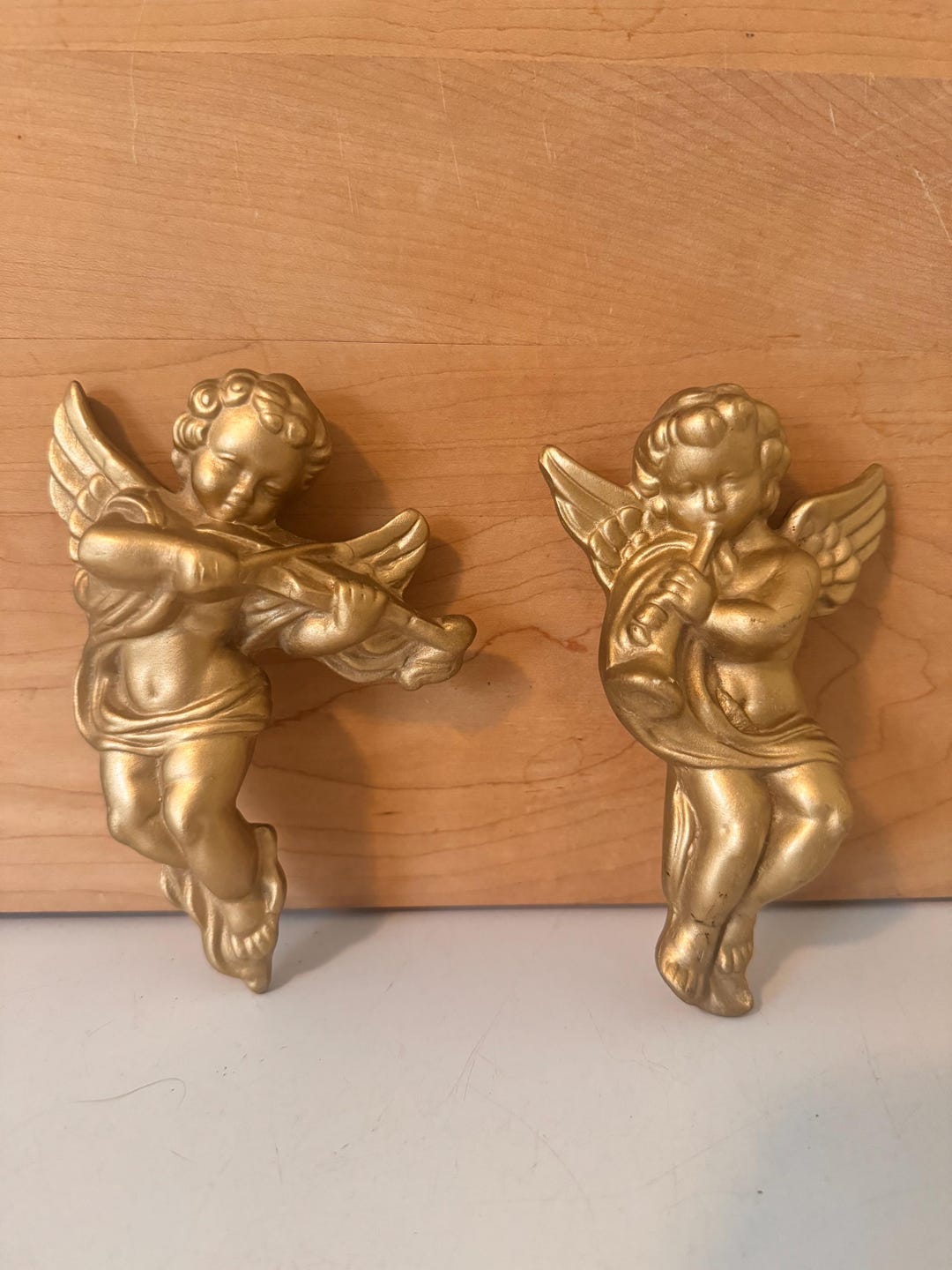 Vintage Cherub Wall Decor, Two Cherubs, Gold Cherubs, 5 Inch - Etsy
