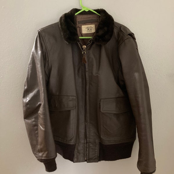 Navy Leather Jacket G 1 - Etsy