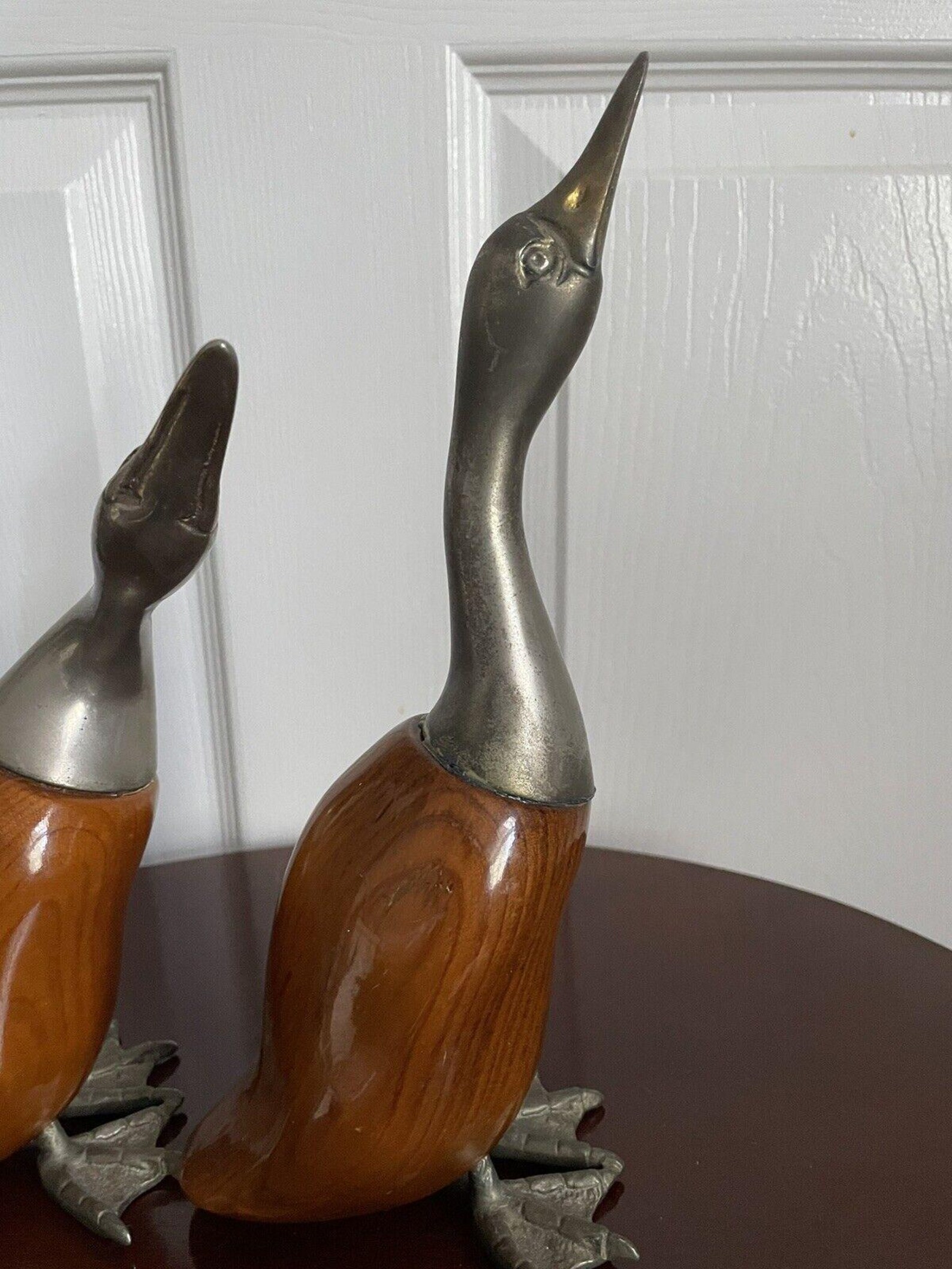 De Stijl Firenze Italy 1970s Wood Silvered Metal Bird Sculpture Set If ...