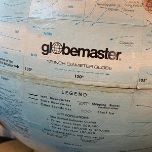 Vintage world globe 12 inch globe Globemaster office globe | Etsy