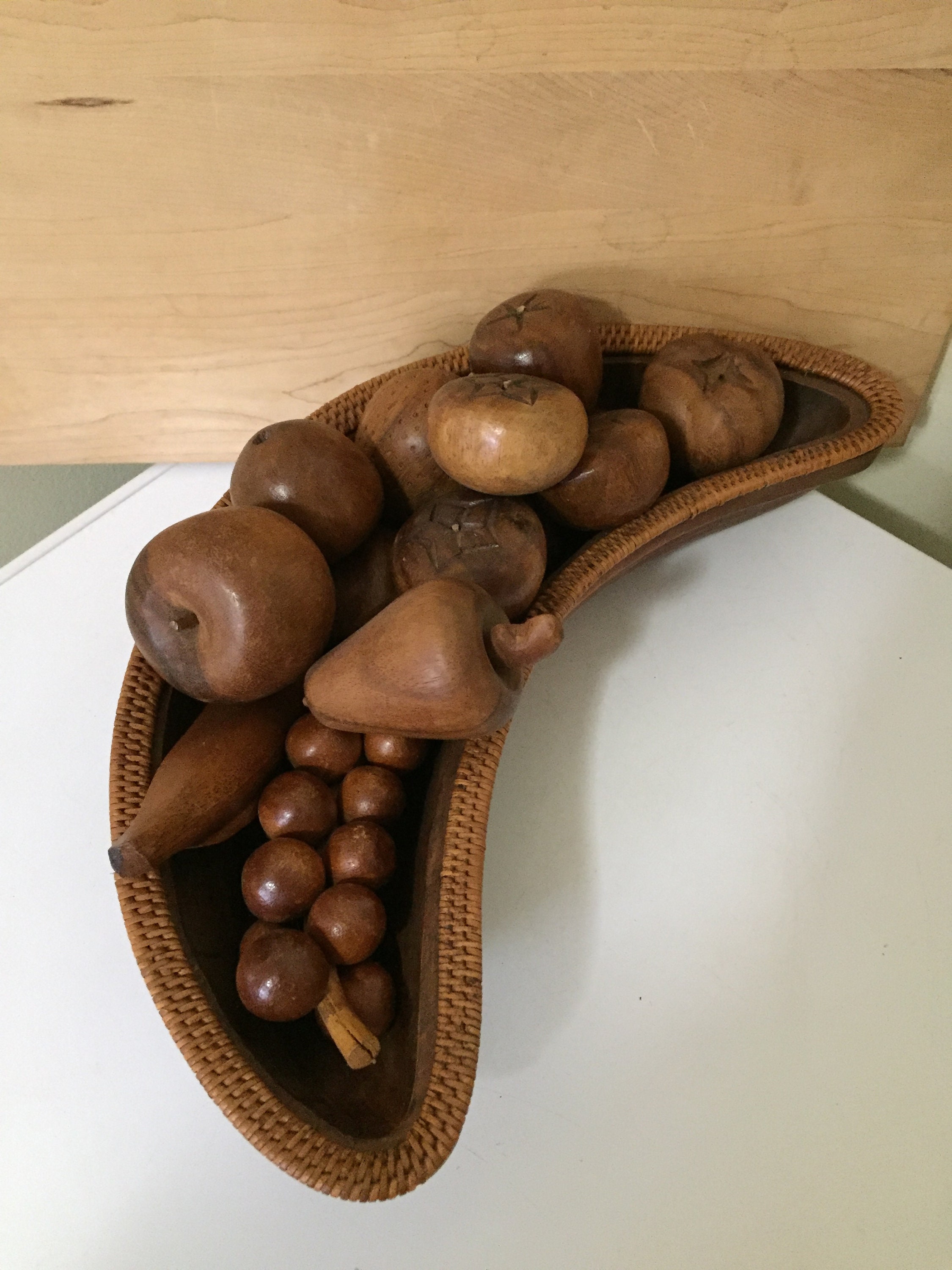 Vintage wooden fruit bowl wooden fruit wood bowl fruit | Etsy