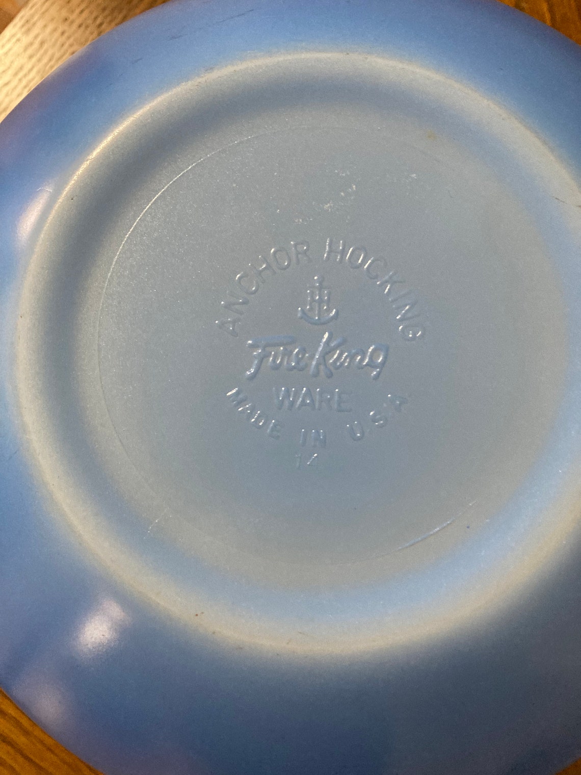 Vintage Blue Fire King Bowl Blue Fade Bowl Mixing Bowl Blue - Etsy