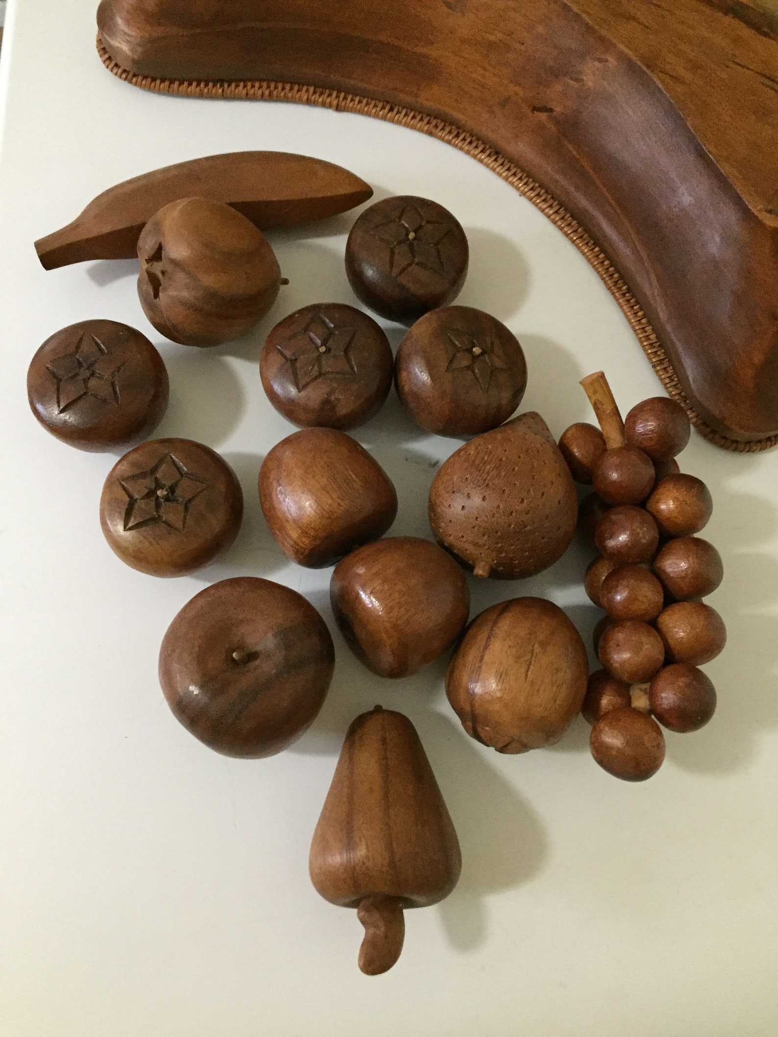 Vintage Wooden Fruit Bowl Wooden Fruit Wood Bowl Fruit - Etsy