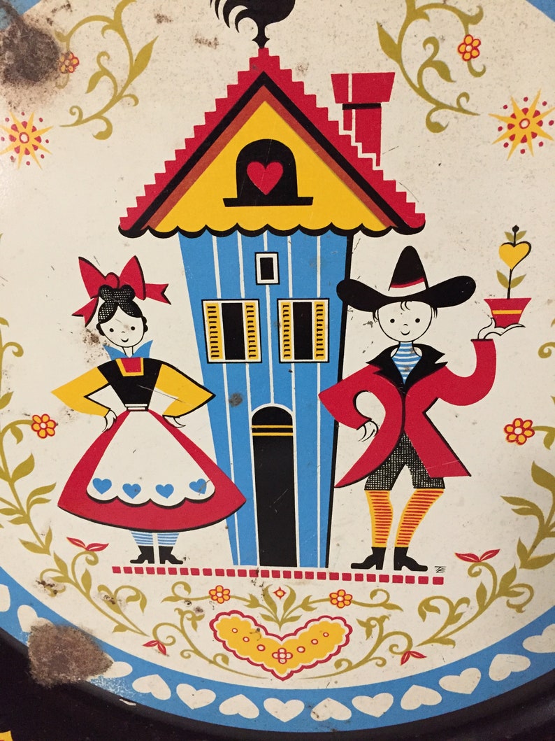 Vintage Pennsylvania Dutch Tray Metal Tray Serving Tray - Etsy