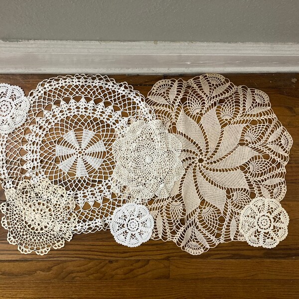 Large Round Doily - Etsy
