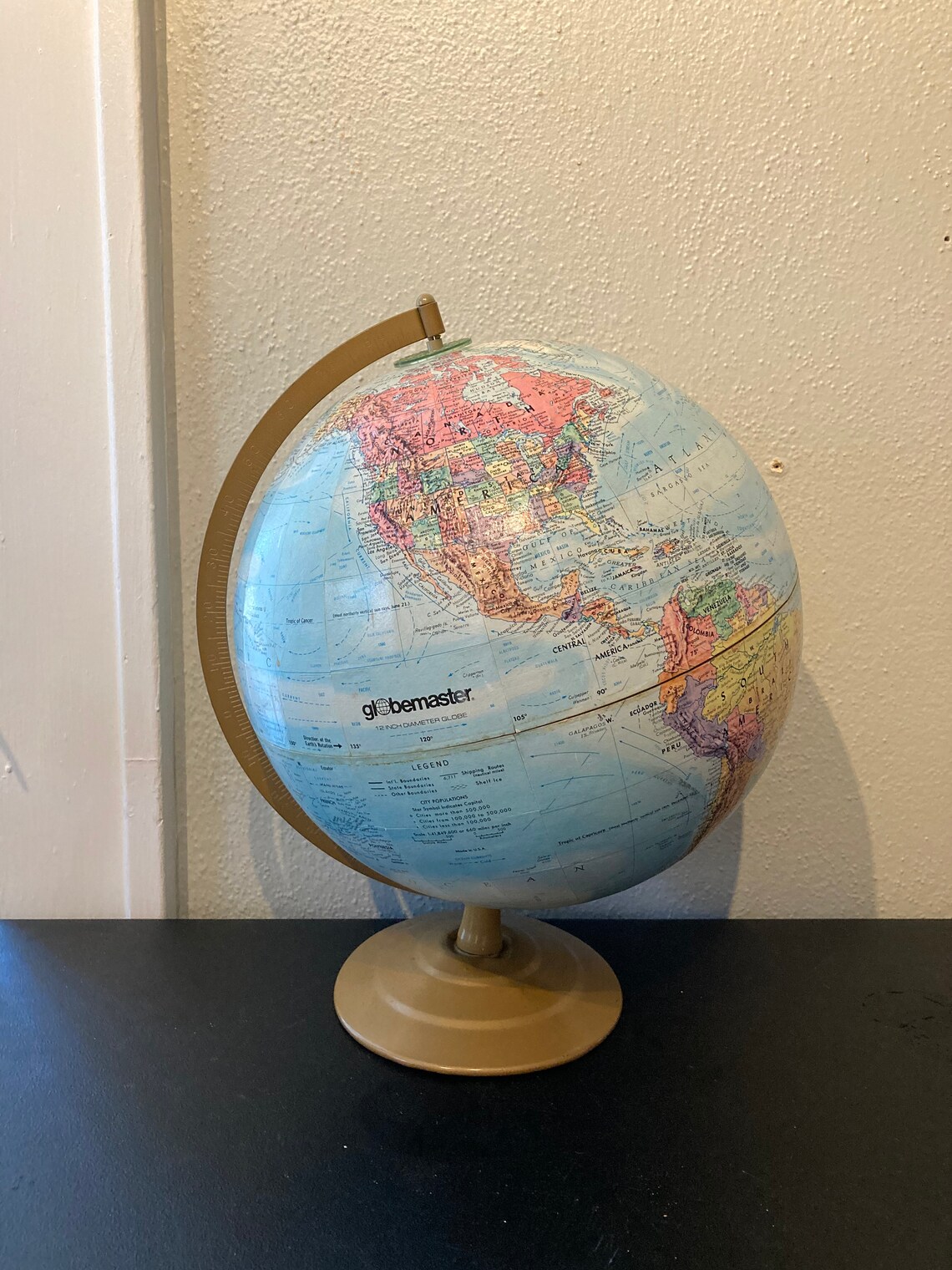 Vintage world globe 12 inch globe Globemaster office globe | Etsy