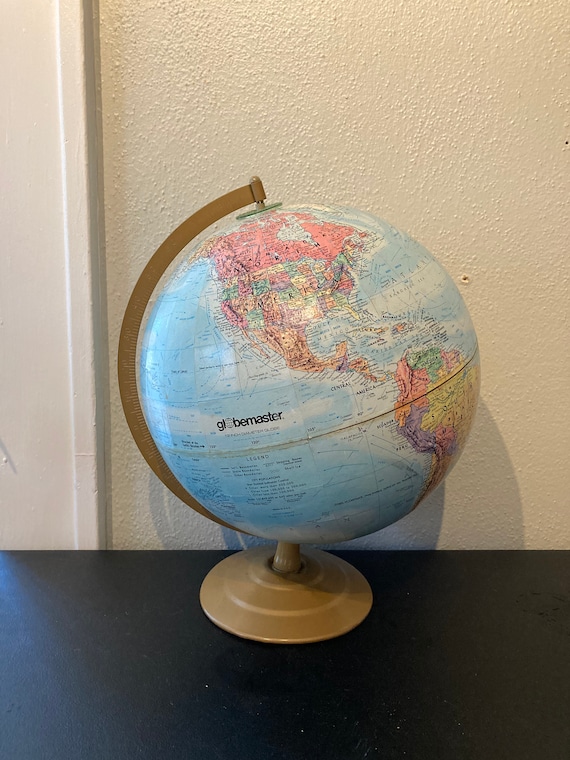 Vintage world globe 12 inch globe Globemaster office globe | Etsy