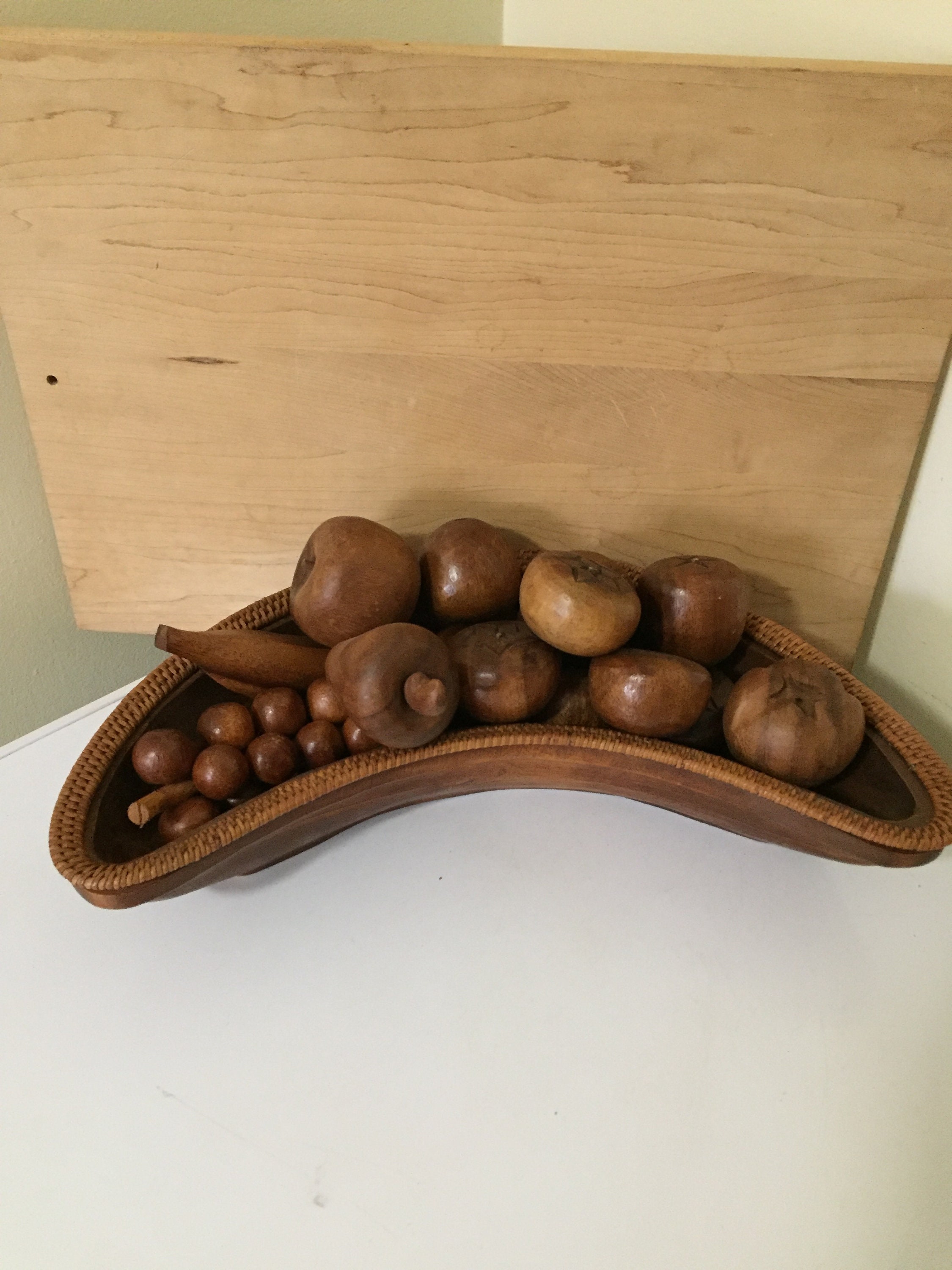 Vintage Wooden Fruit Bowl Wooden Fruit Wood Bowl Fruit - Etsy