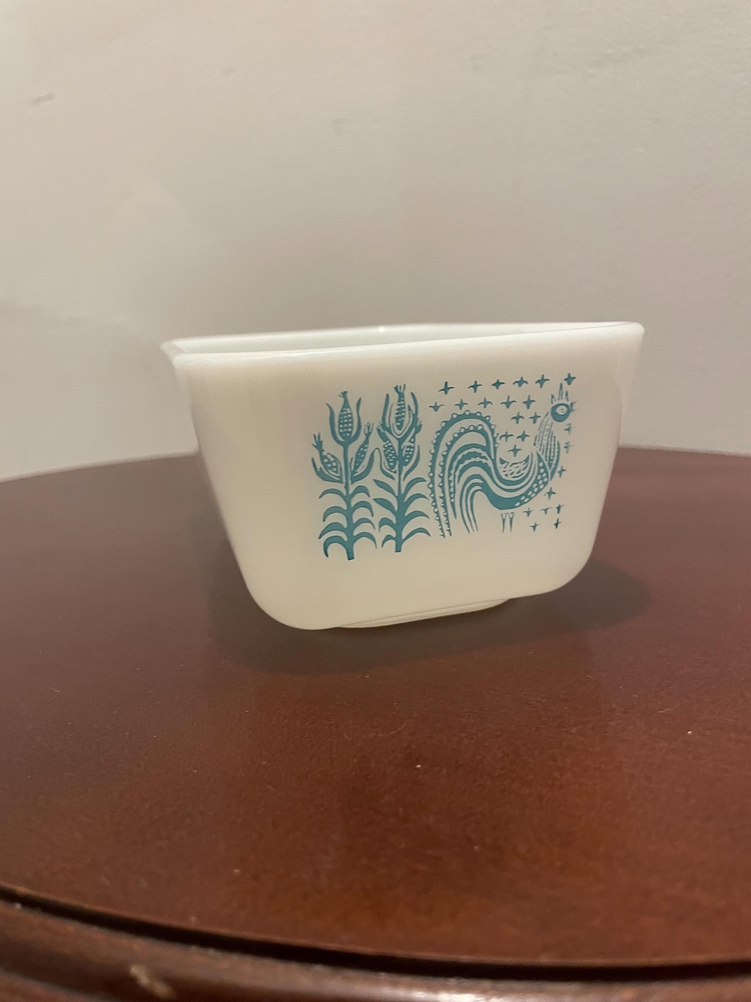 Vintage Pyrex Refrigerator Dish, Amish Butter Print, Teal, 502, Small ...