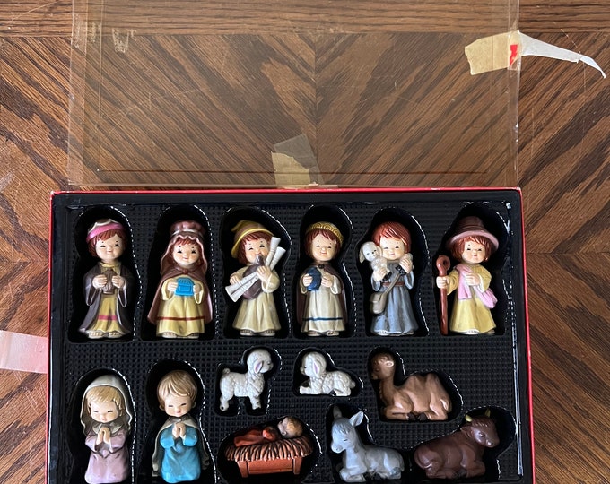 Vintage Enesco Ceramic Nativity Set, Enesco Nativity, Christmas ...