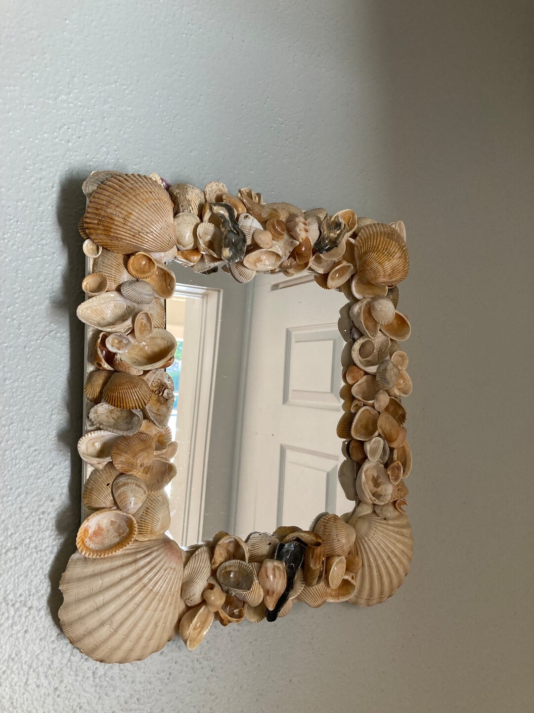 Vintage Shell Mirror Seashell Mirror Wall Mirror - Etsy