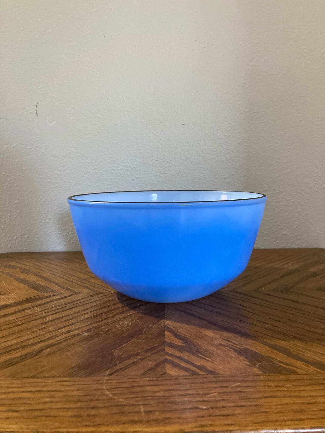 Vintage Blue Fire King Bowl, Blue Fade Bowl, Mixing Bowl, Blue Milk ...