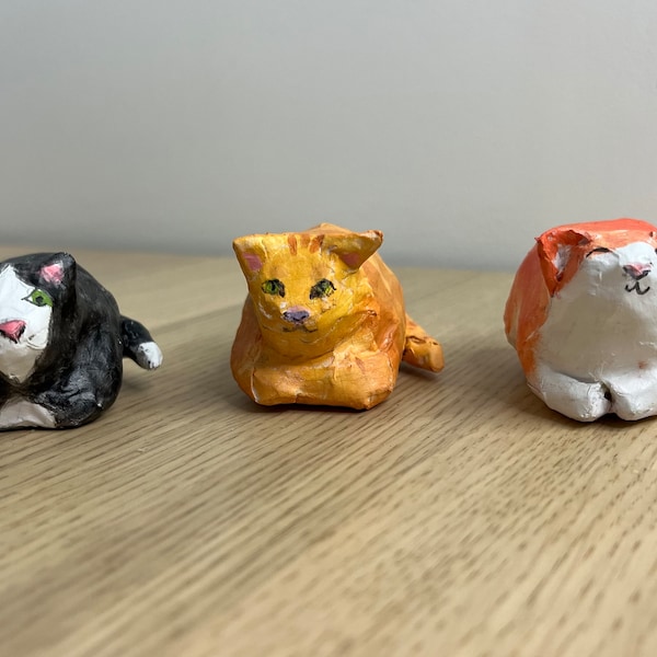 Paper Mache Cat - Etsy