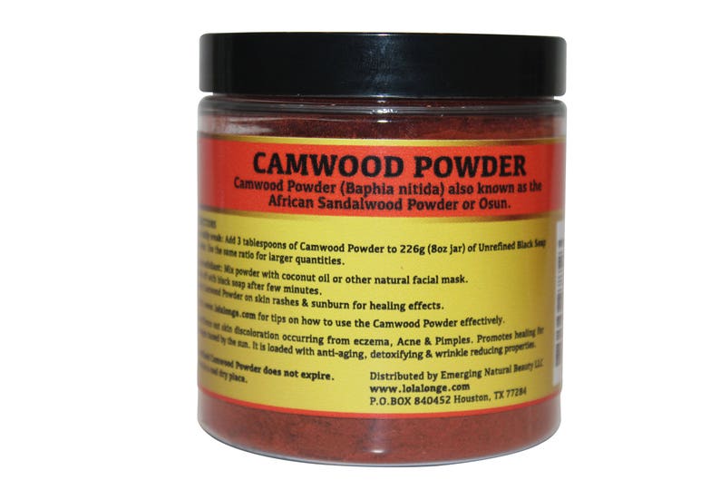 African Red Sandalwood Powder, Camwood Powder (osun) 8oz Jar 100% ...