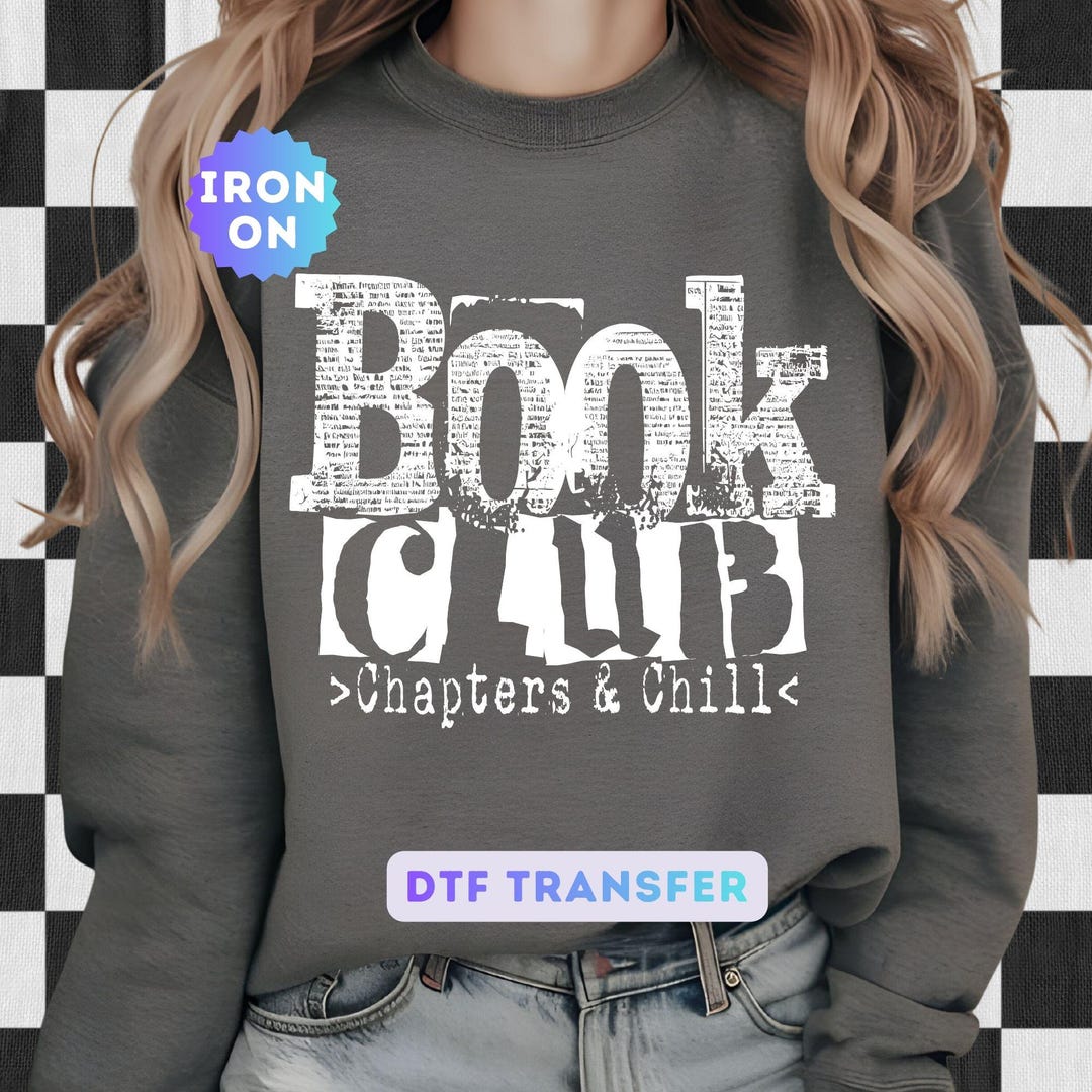 DTF Transfer - Press Ready Iron on - Books Lover DTF Transfer - Book ...