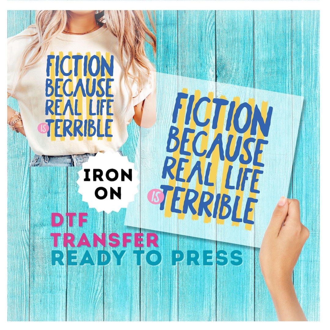 DTF Transfer - Press Ready Iron on - Books Lover DTF Transfer - Book ...