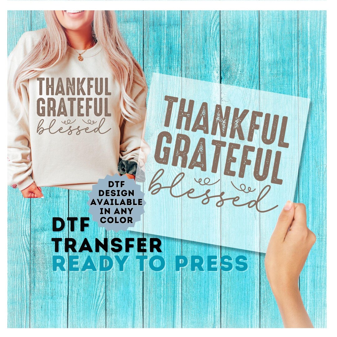 DTF Transfer - Iron on - Ready to Press - Thanksgiving Phrases DTF ...