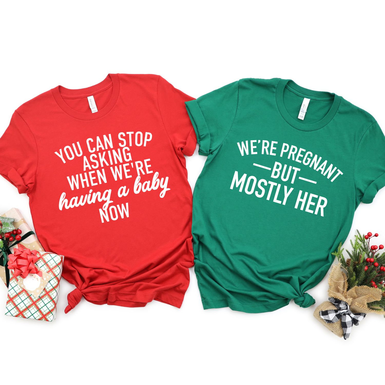 Christmas Pregnancy Announcement Shirts