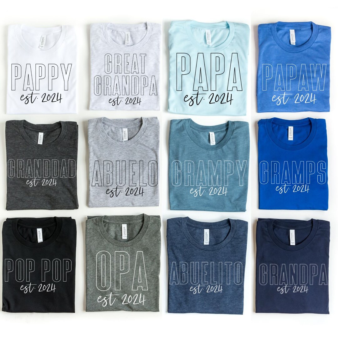 Custom Name EST Shirt, Custom Grandma Shirt, Custom Aunt Uncle Shirts ...