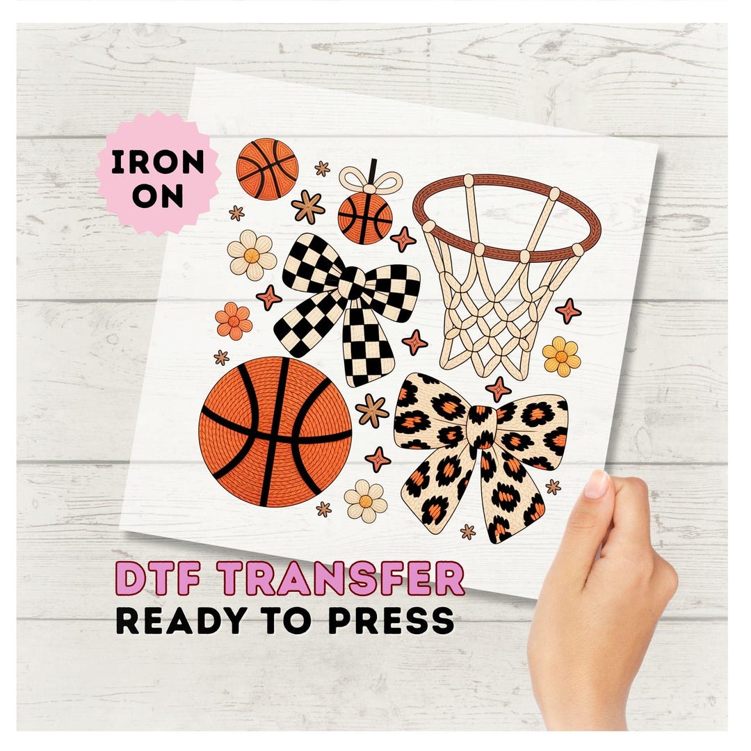 DTF Transfer - Ready to Press - Basketball DTF Transfer - Basketball ...