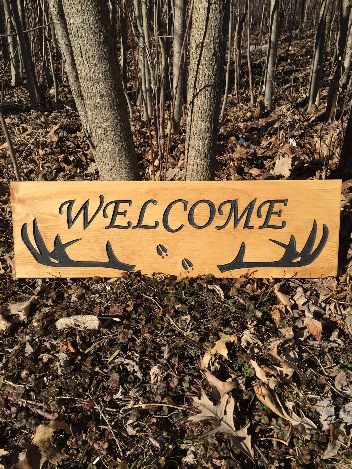 Welcome Sign Rustic Welcome Sign Deer Signs Hunting Decor | Etsy