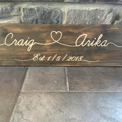 Established Signs Wedding Gifts Christmas Gifts Marriage | Etsy