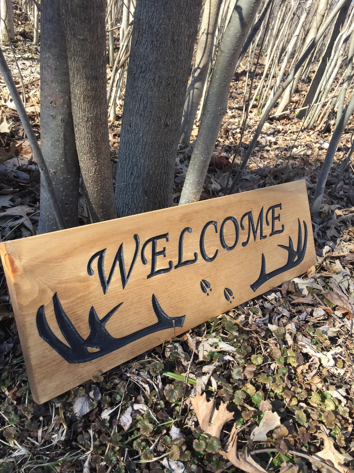 Welcome Sign Rustic Welcome Sign Deer Signs Hunting Decor | Etsy