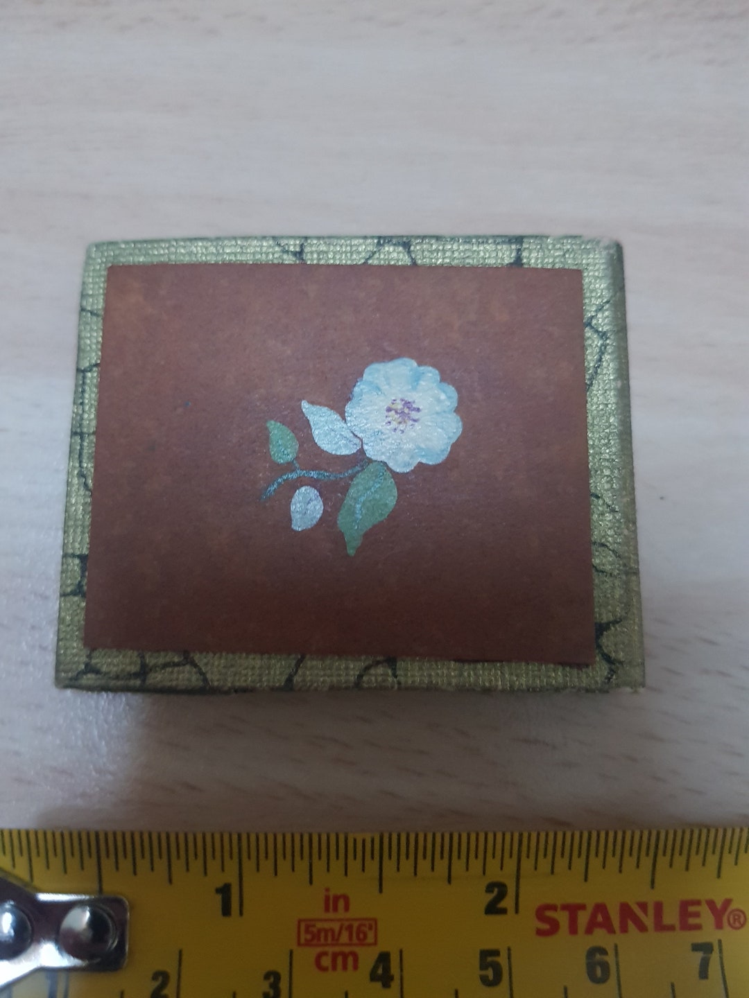 Antique Paper Victorian Match Box Piece Floral Flower Piece 1900s Hand ...