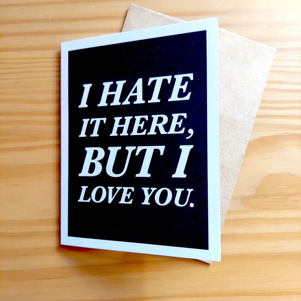I Hate You Card - Etsy