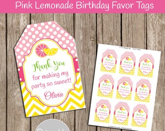 Birthday Shirt. Hot Pink and Yellow Pink Lemonade Themed