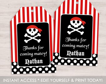 Pirate Gift Tags - Etsy